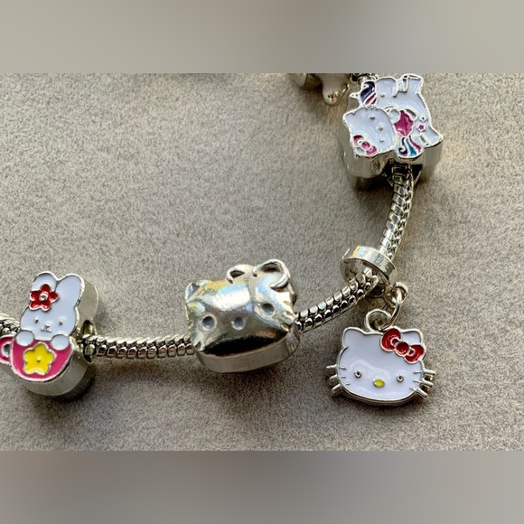 Hello Kitty | Jewelry | Sanrio Hello Kitty Charm Interchangeable Bangle Bracelet | Poshmark
